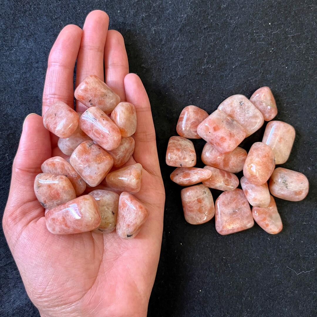 Sunstone Tumbled Stones Tumbled Crystals Sunstone Pocket - Etsy