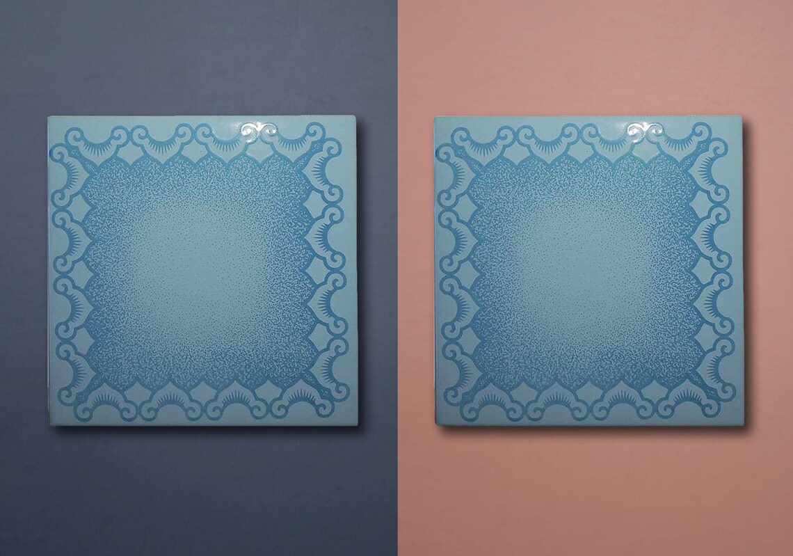 37.5 Sq Ft of 80s Tiles RETRO Tiles Ceramic Tiles Decal Tiles Blue ...