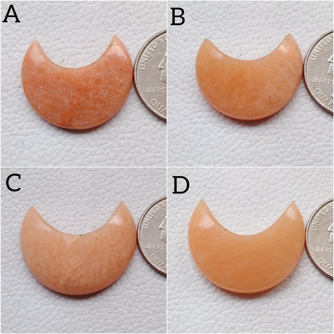 Peach Amazonite, Natural Amazonite, Amazonite Moon, Amazonite Cabochon ...