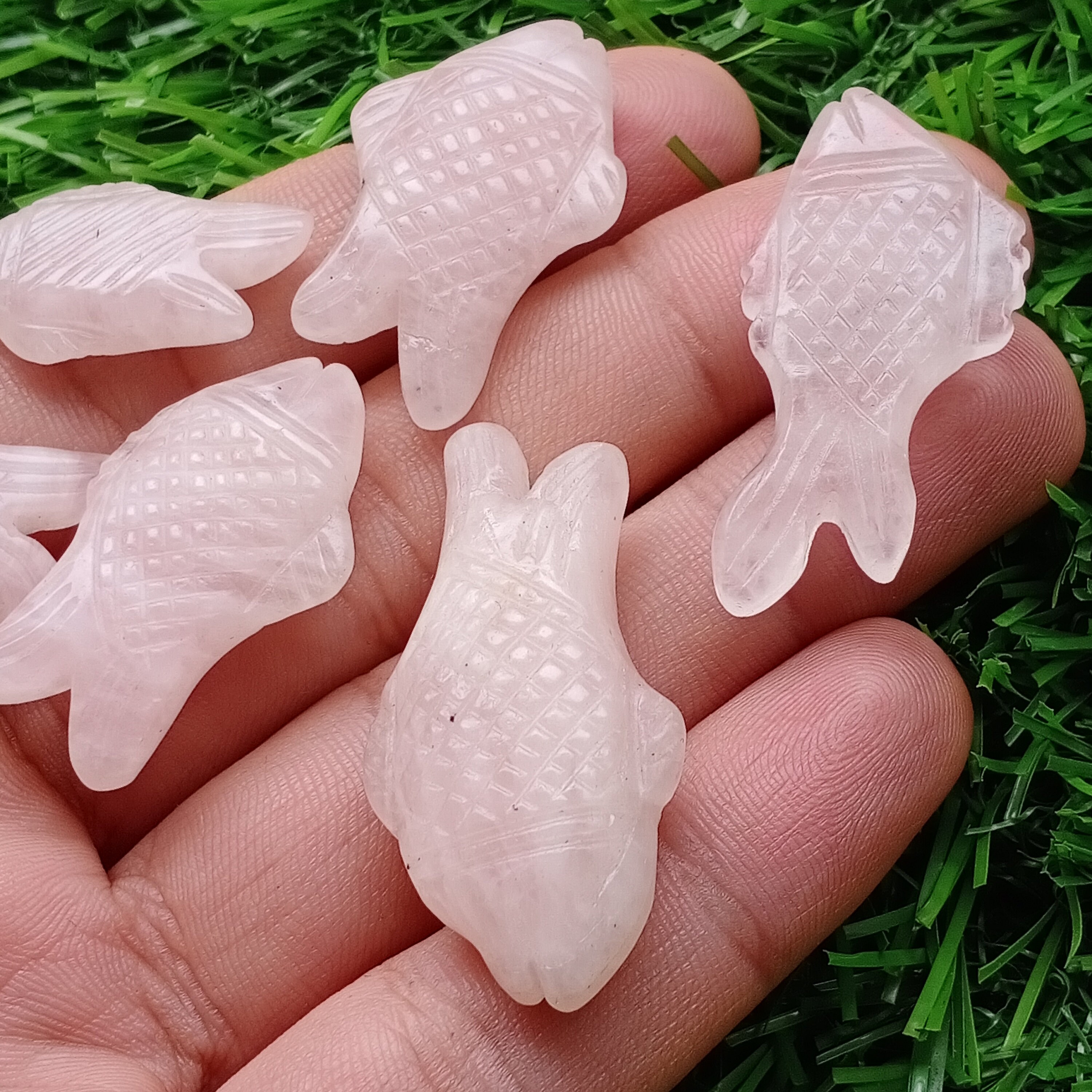 Rose Quartz Natural Rose Quartz Rose Quartz Fish Genuine - Etsy