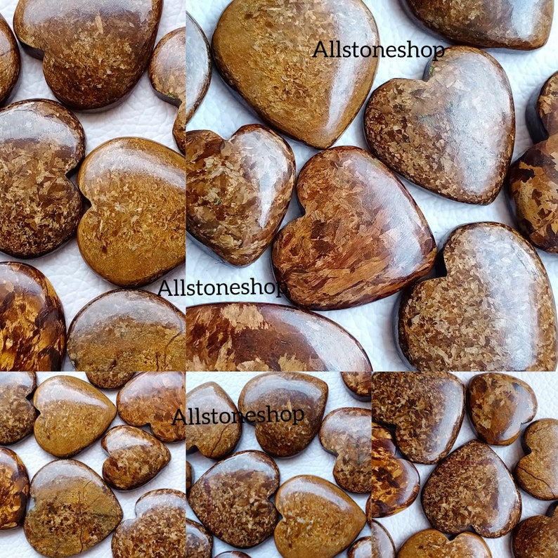 Brown Jade Stone Brown Jade Heart Heart Shape Brown Jade | Etsy