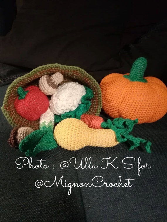 Veggies and Cornucopia Crochet PDF Pattern Decor Play Food - Etsy