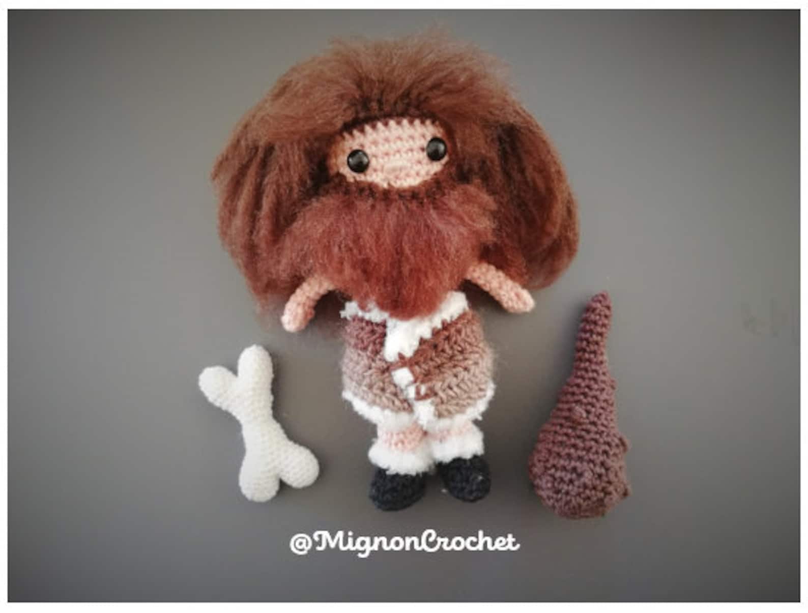 Caveman Crochet Pattern Boy Doll Man Doll Prehistoric - Etsy