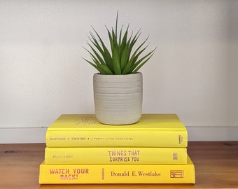 Yellow and Black Books Mustard Yellow Books Decorative - Etsy
