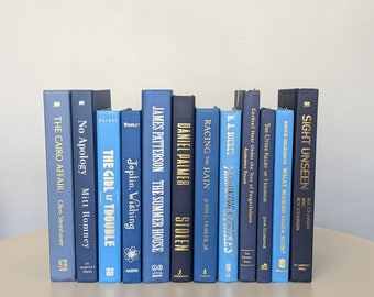Blue Decorative Book Set, Book Bundle, Blue Decor, Shelf Decor, Books ...