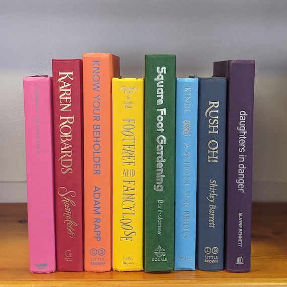 Rainbow Books ROYGBIV Books Colorful Books Modern Books - Etsy