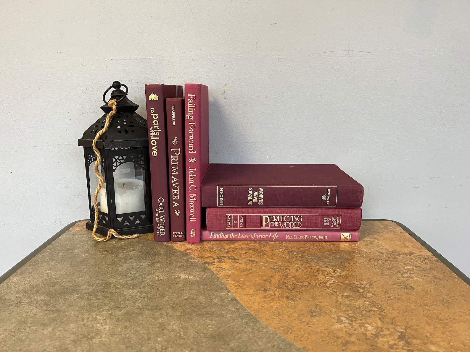 Maroon Decorative Book Set: Modern Home Decor Centerpiece - Etsy