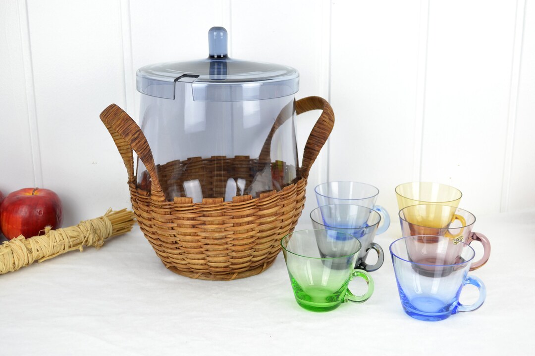 Bowle Set mit 6 Gläsern MF Kristallglas 50er 60er Glass Punch Bar ...