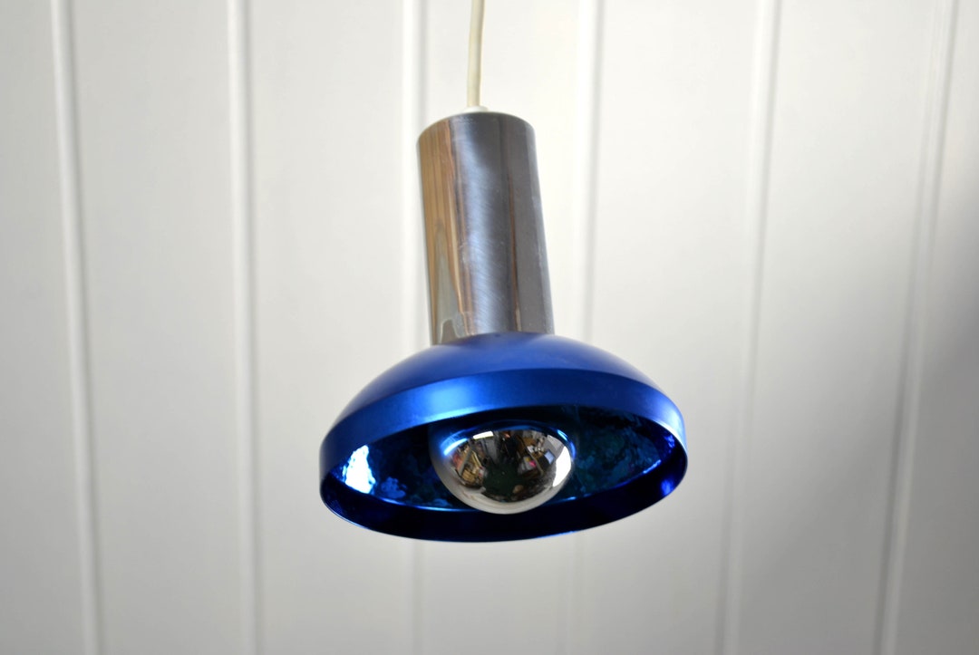 Chrome Spotlight Ceiling Light Blue 70s 80s Ceiling Lamp Space Age ...