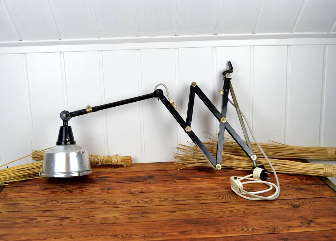 Midgard Scissor Lamp, Curt Fischer Wall Lamp, Industrial Design Lamp ...