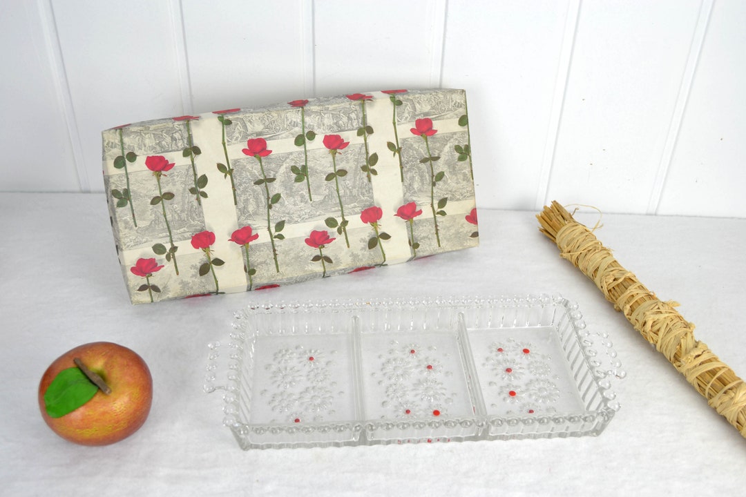 Glass Condiment Serving Dish, 70s Vintage Bowl, Tray, Mid-century ...