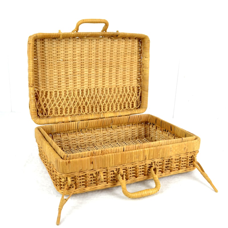 Rattan Wicker Suitcase - Etsy