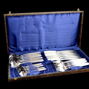 24 Piece Cutlery Set in Box - Etsy