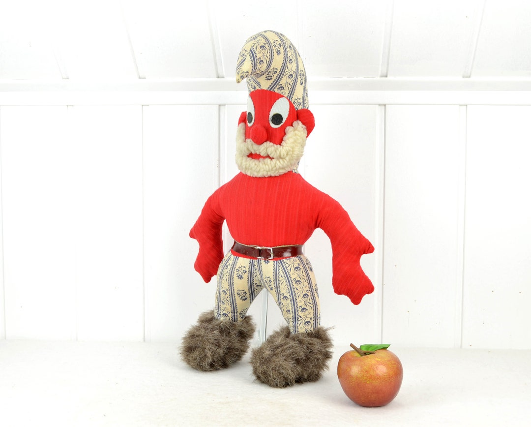 East German Plush Toy in the Style of a Smurf, Cult Design From the 70s ...