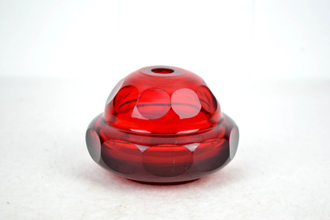 Ruby Glass Vase, Bohemia, 1880-1900. Ruby Glass, Studio Glass, Hand ...