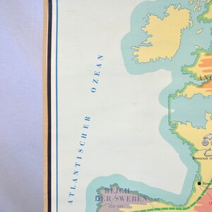 Old Roll Map Stockmann's History Map School Board Image Blackboard ...
