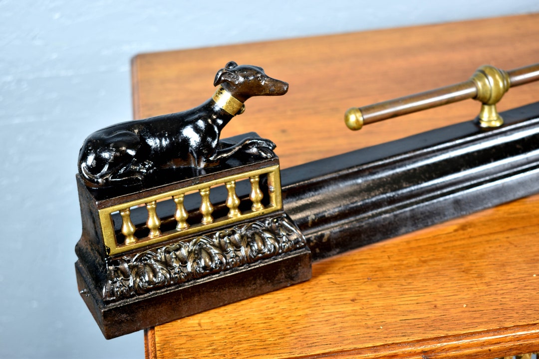 Antique Dog Chimney Andiron Fire Dogs English English Pointer 1880 1900 ...