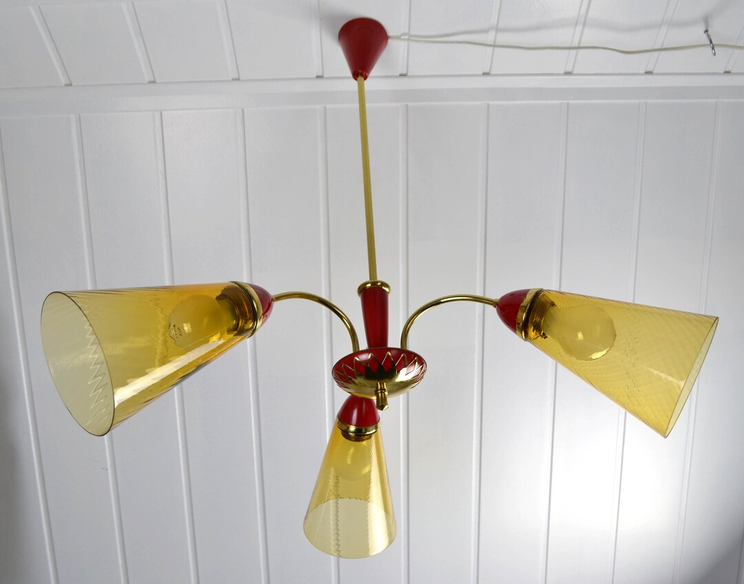Bag Lamp Mid Century Spider Lamp Design Light 50s 60s Lamp Ceiling Lamp ...