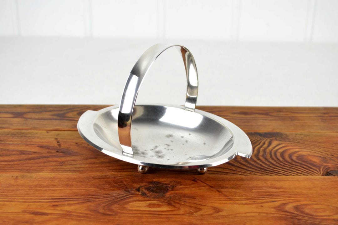 Wellner Serving Bowl Alpacca Heavy Silver Plated Art Deco Handle Bowl ...