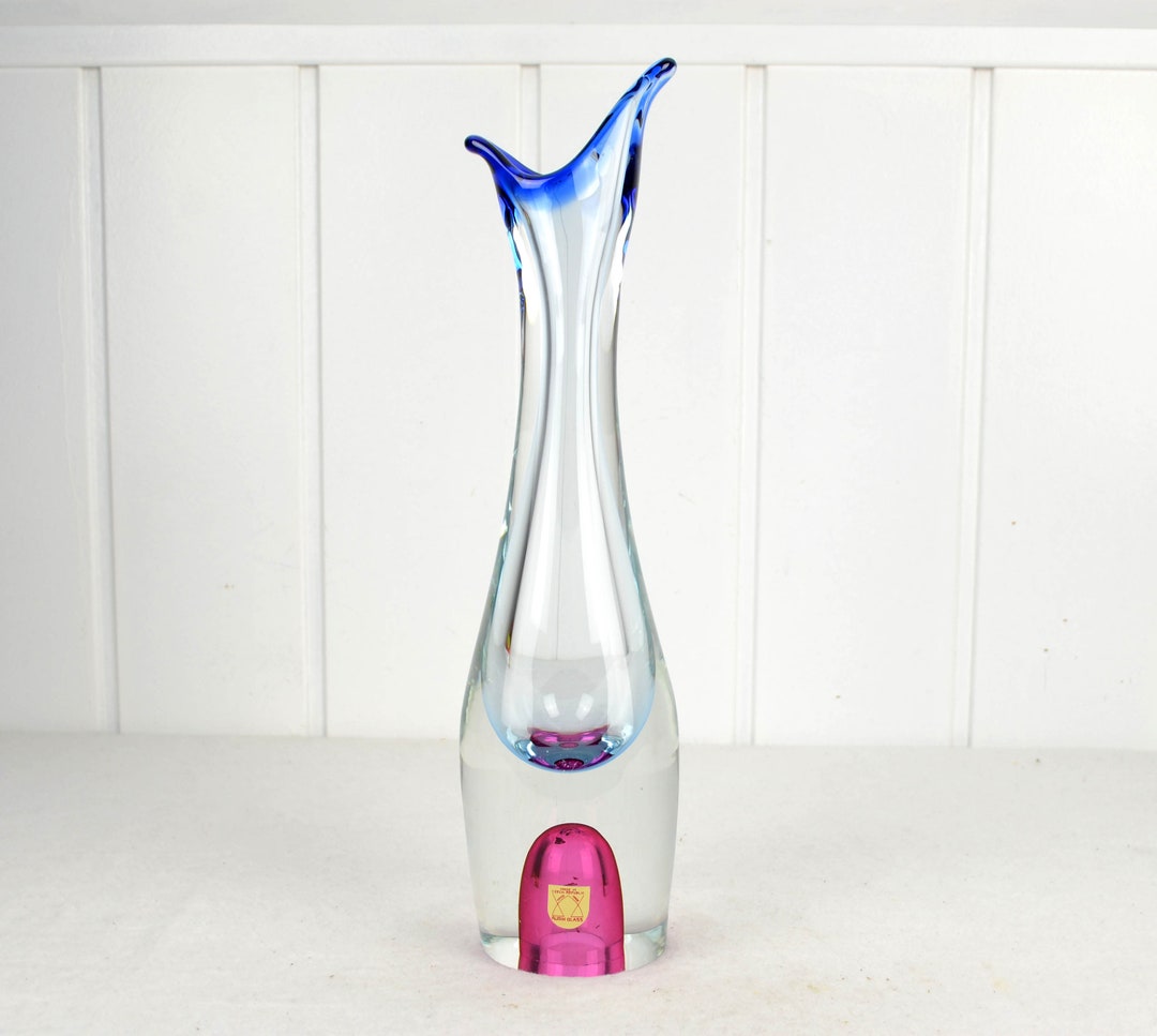 Rubin Glass Vase, Studio Glass, 1960s/70s, Mouth-blown, Sklo Union ...