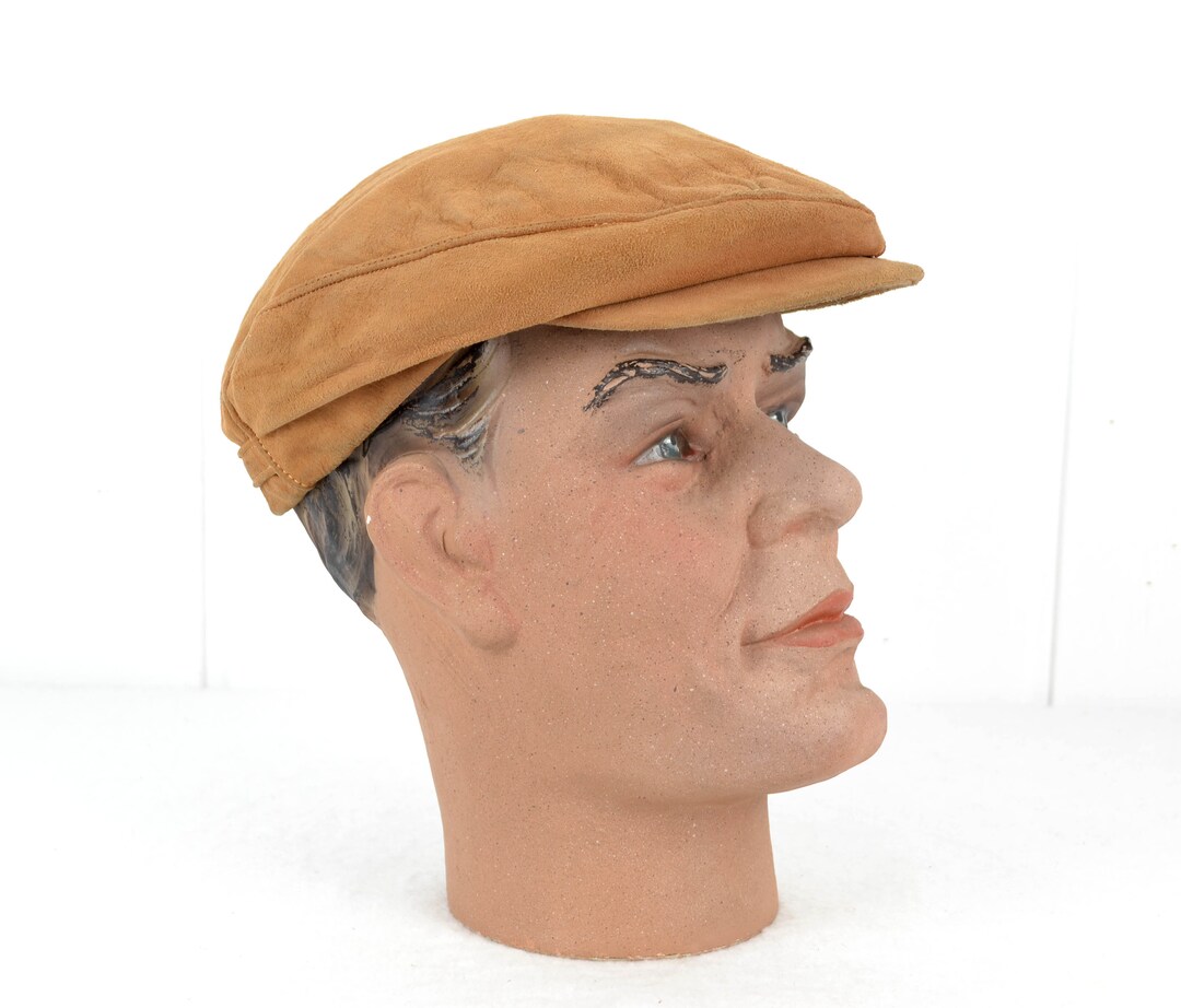 1950s Flat Cap Newsboy Cap IVY LEAGUE Suede Pre-mode Cap Peaked Cap ...