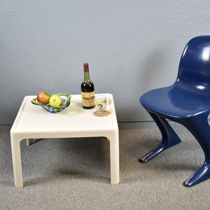 Table DDR Side Table PUR 70s Vintage Design White Garden for Z-chair ...