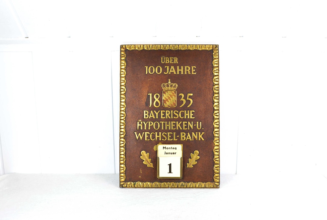 Perpetual Calendar 30s Advertising Calendar Bavarian Mortgage Exchange ...