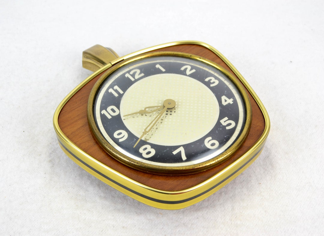 Wall Clock 1950s 60s Mechanical Movement Wind-up Clock Mid-century ...