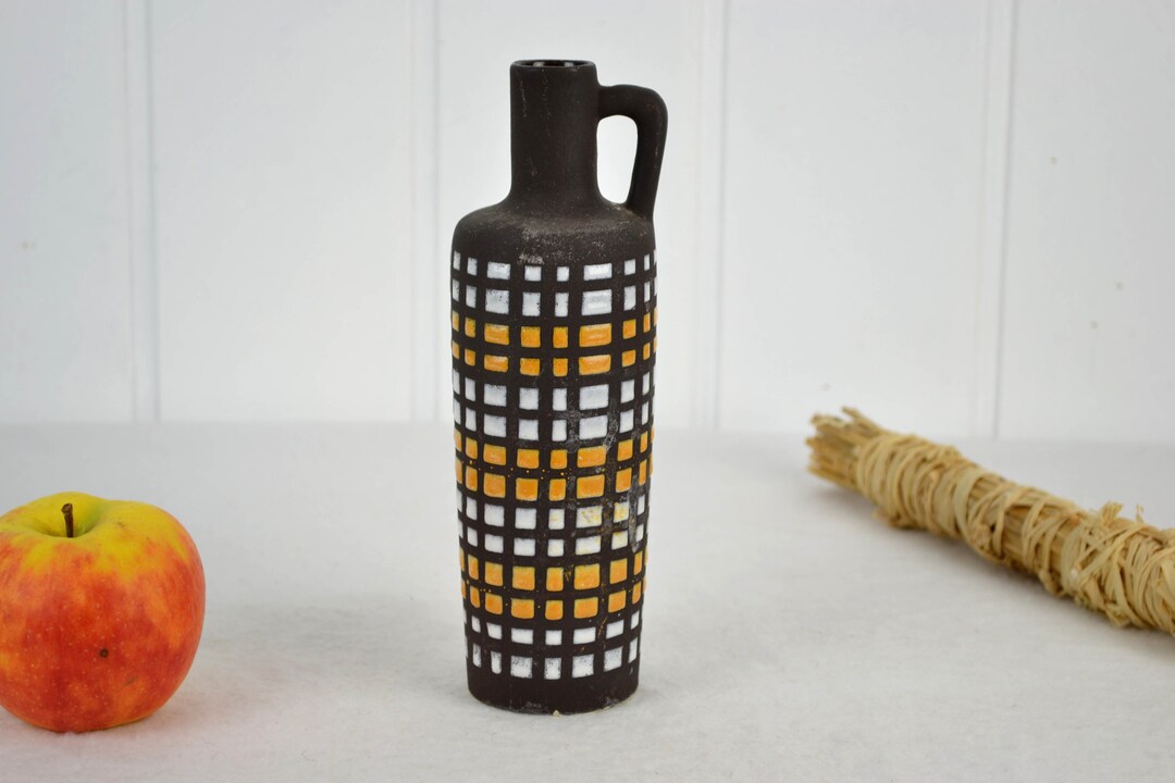 Strehla Ceramic Vase Handle Vase Design 50s Flower Vase Design Pottery ...