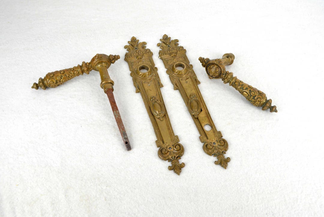 Antique Door Handle Set, Historicism, Gründerzeit (late 19th Century ...