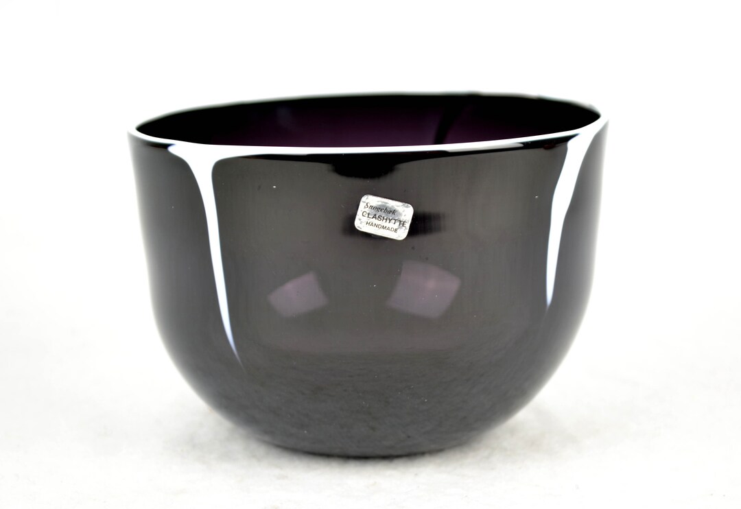 Studio Glass Bowl by Pernille Bülow for Snogebæk Glashütte 80s Bornholm ...