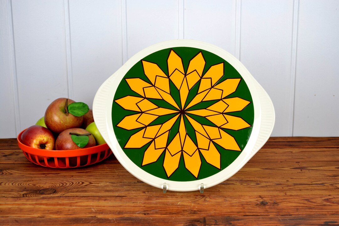 Cake Plate 60s Grünstadt Ceramic Cake Plate Pizza Plate Fruit Tray Cake ...