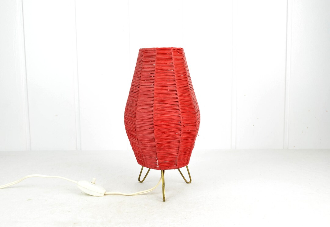 Tripod Table Lamp 50s Lamp Light Vintage Design Mid Century Brocante ...