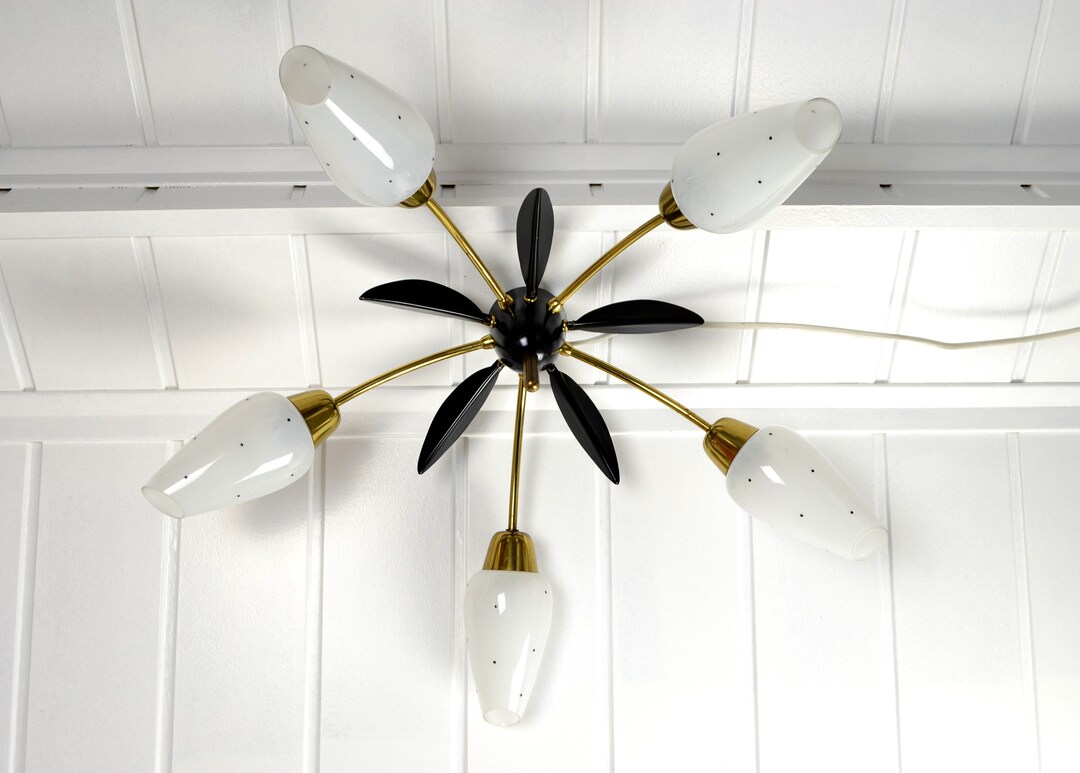 Bag Lamp 50s 60s Spider Lamp Ceiling Light Mid Century Design Ceiling ...
