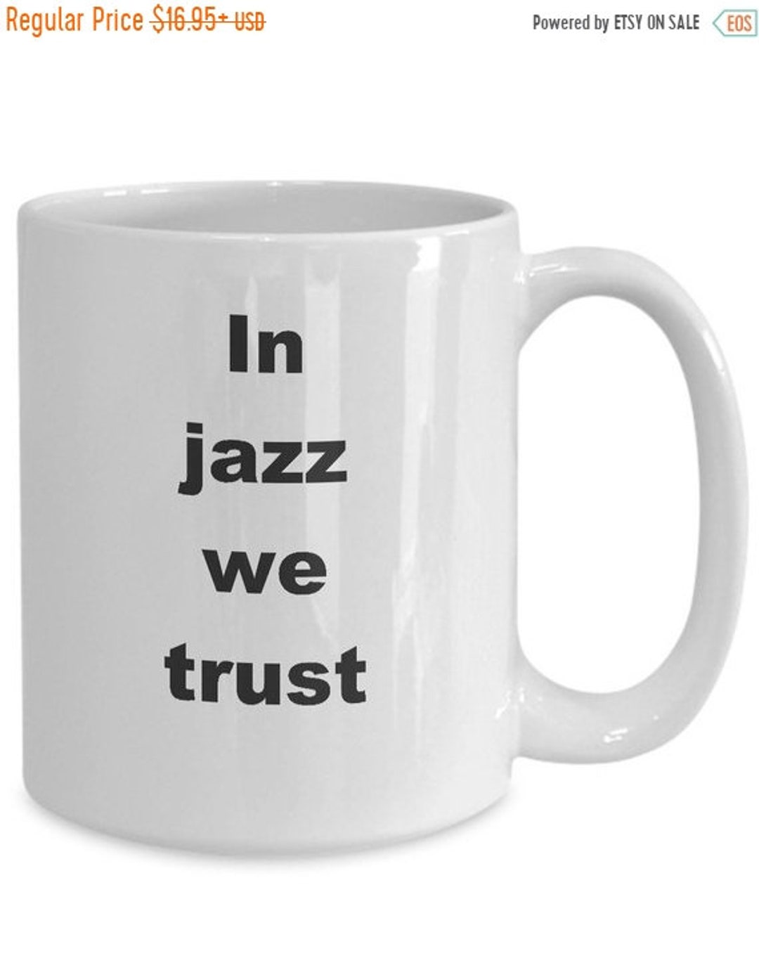 Free Shipping: in Jazz We Trust Music Themed Coffee Mugs Musical Coffee ...