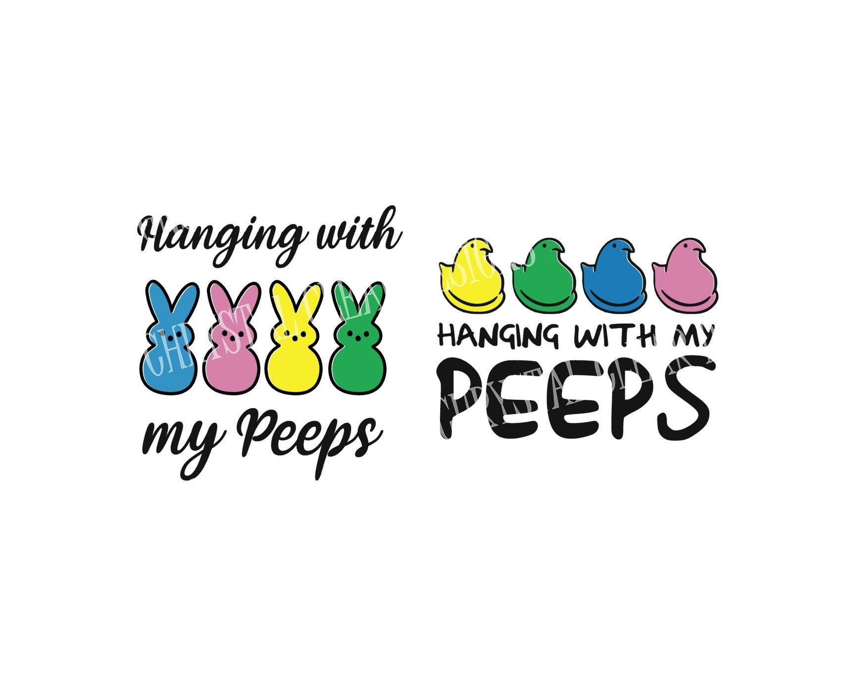 Hanging With My Peeps Svg. Digital Download. Easter. SVG/DXF/PNG Cut ...