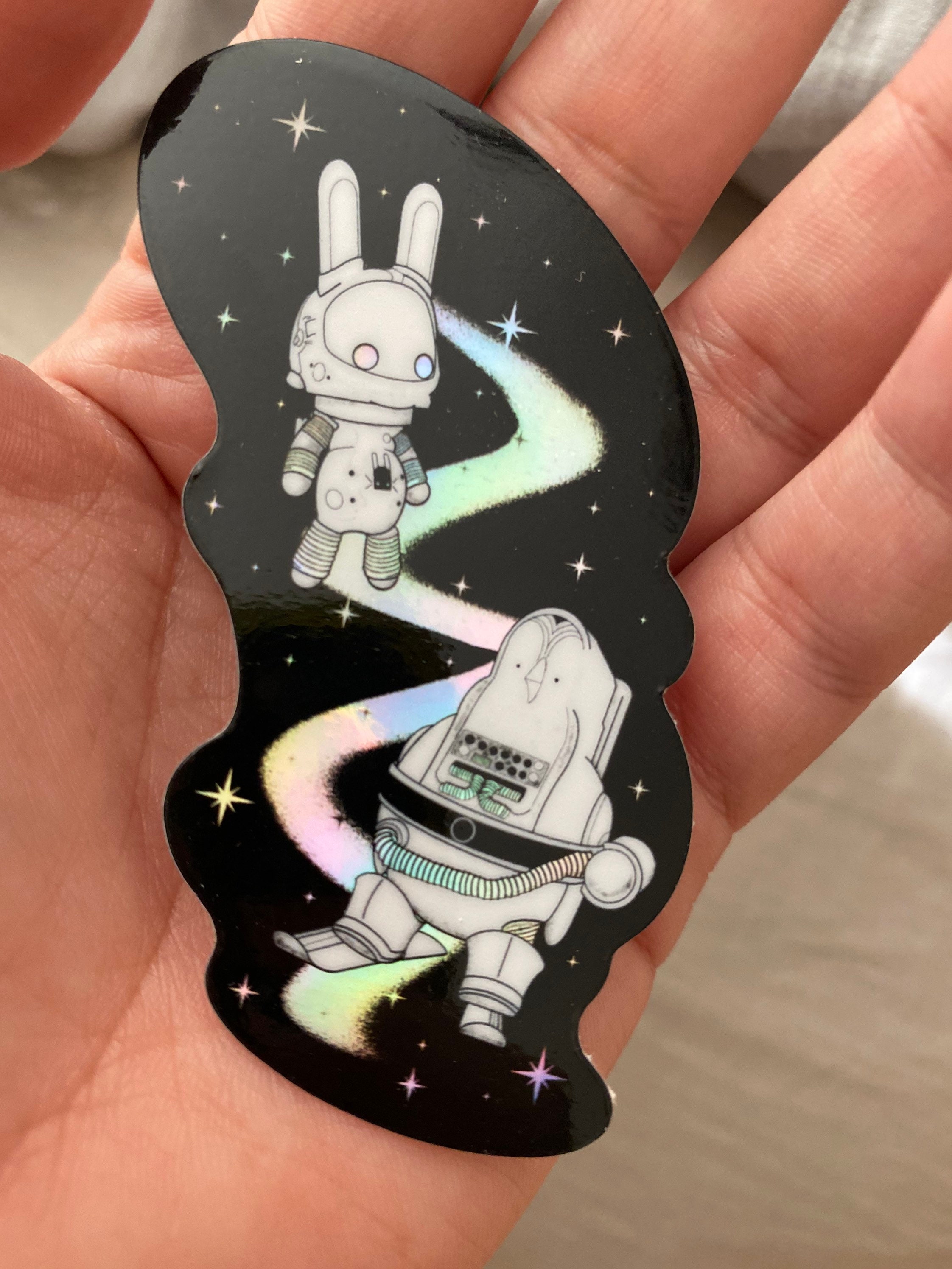 Space Toys Holo Stickers | Etsy