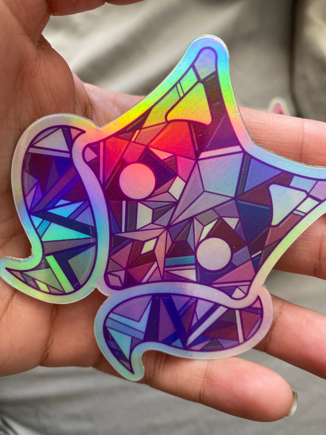 Crystal Two Tailed Fox Holo Sticker - Etsy