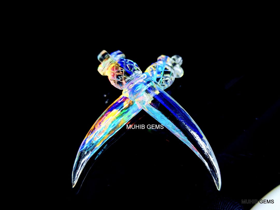 MYSTIC TOPAZ CARVING Sword Pair Multi Fire Carving Sword Carving Sword ...