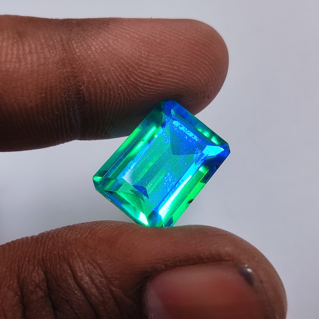 PEACOCK QUARTZ GEMSTONE Doublet Peacock Gemstone Loose - Etsy