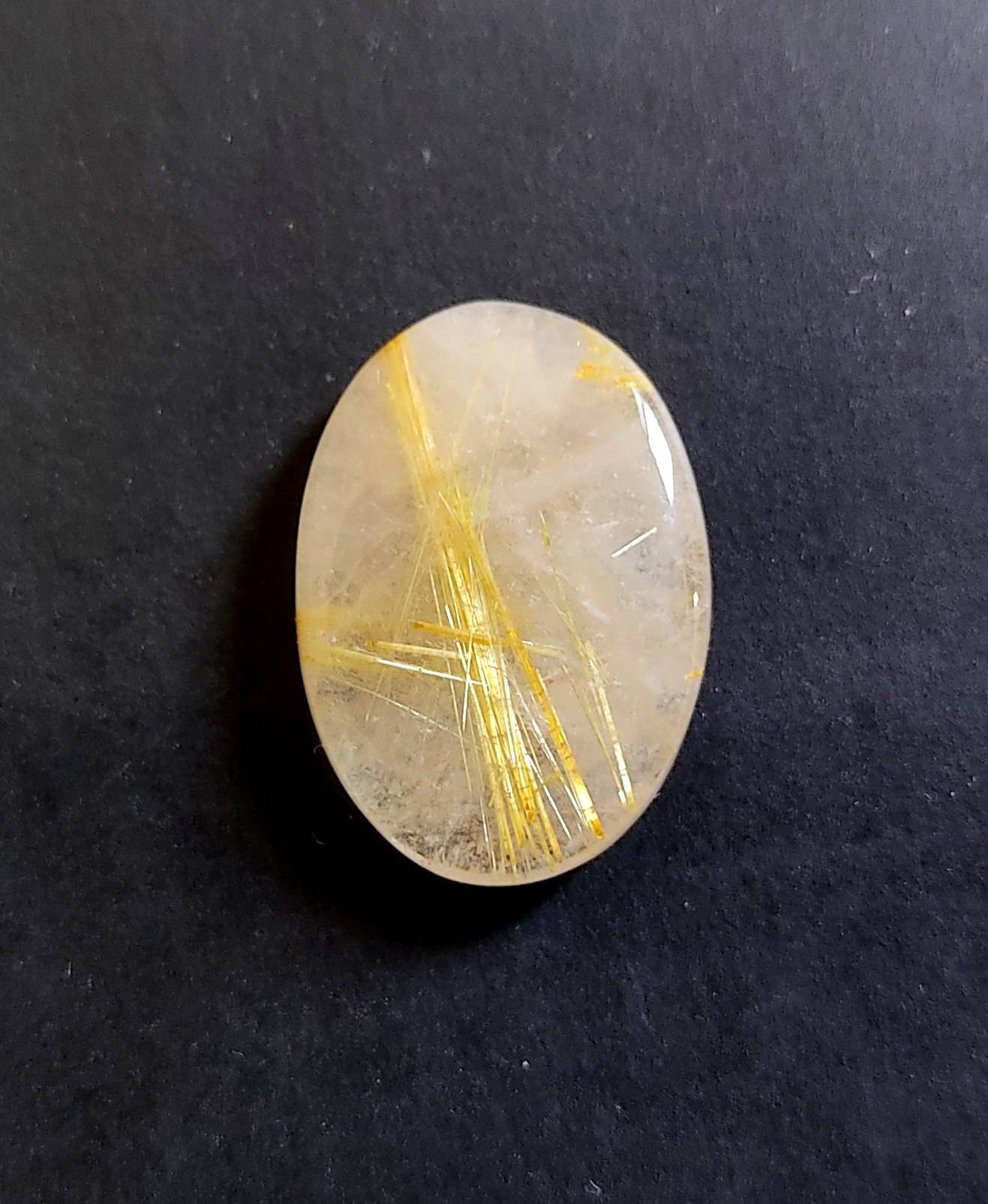 GOLDEN RUTILE CABOCHON Gemstone Natural Golden Rutile Gemstone | Etsy
