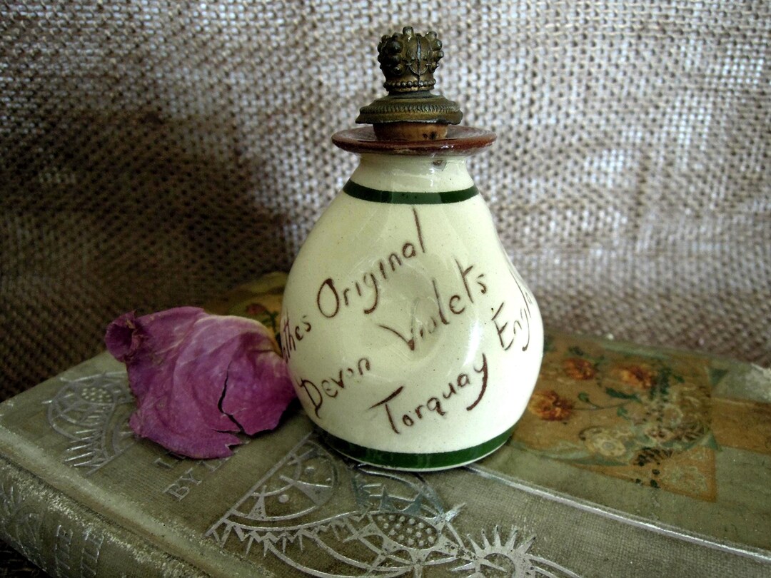 Vintage Devon Violets Perfume Bottle: Torquay Earthenware Pottery - Etsy