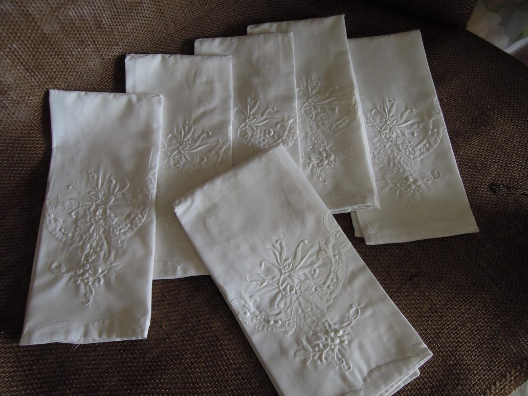 Vintage Hand Embroidered Napkin/hand Embroidered Napkins/vintage ...