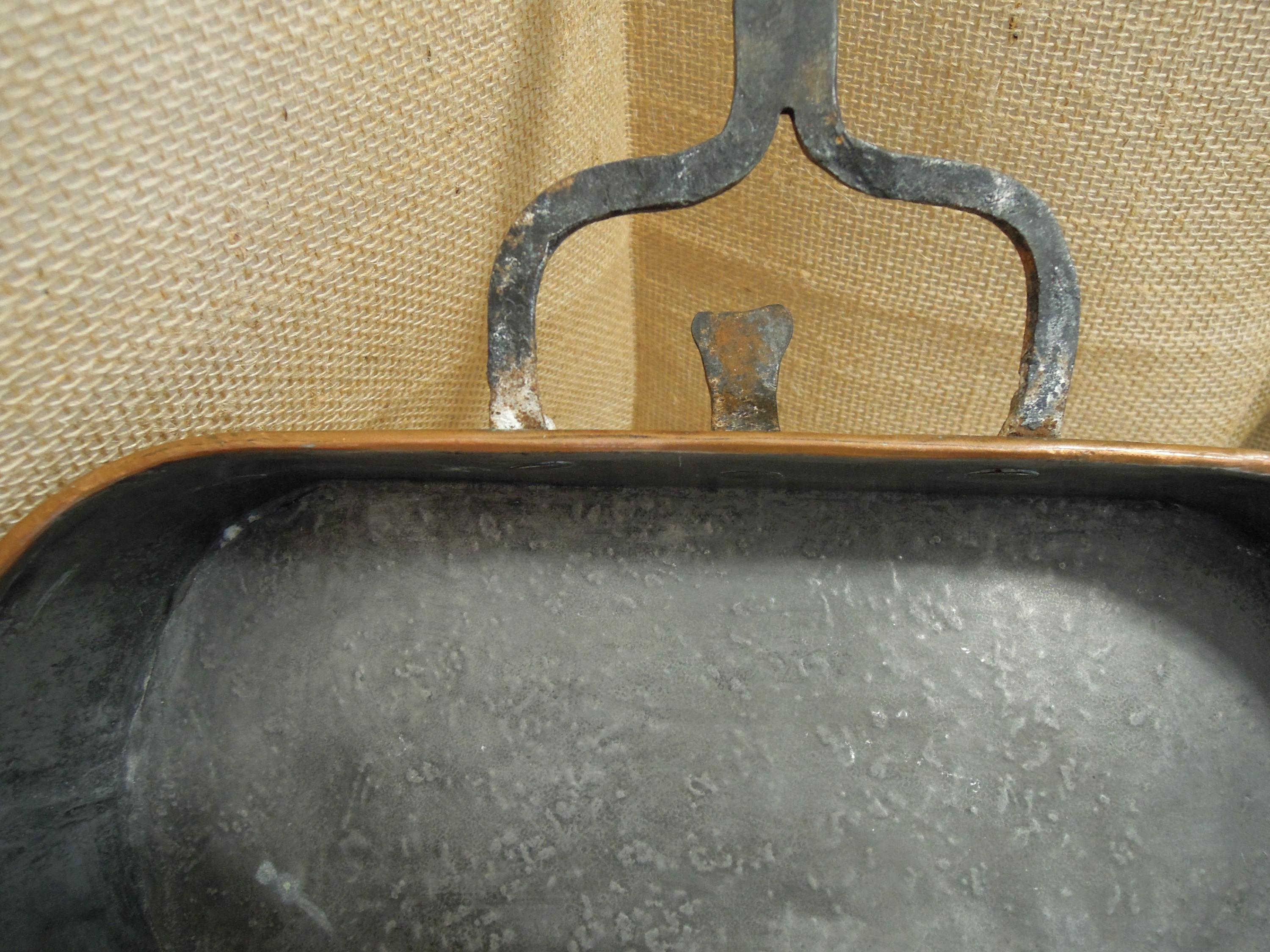 Antique French Copper Hand Forged Pan Hammered Drip Pan 1800's Drip Pan ...