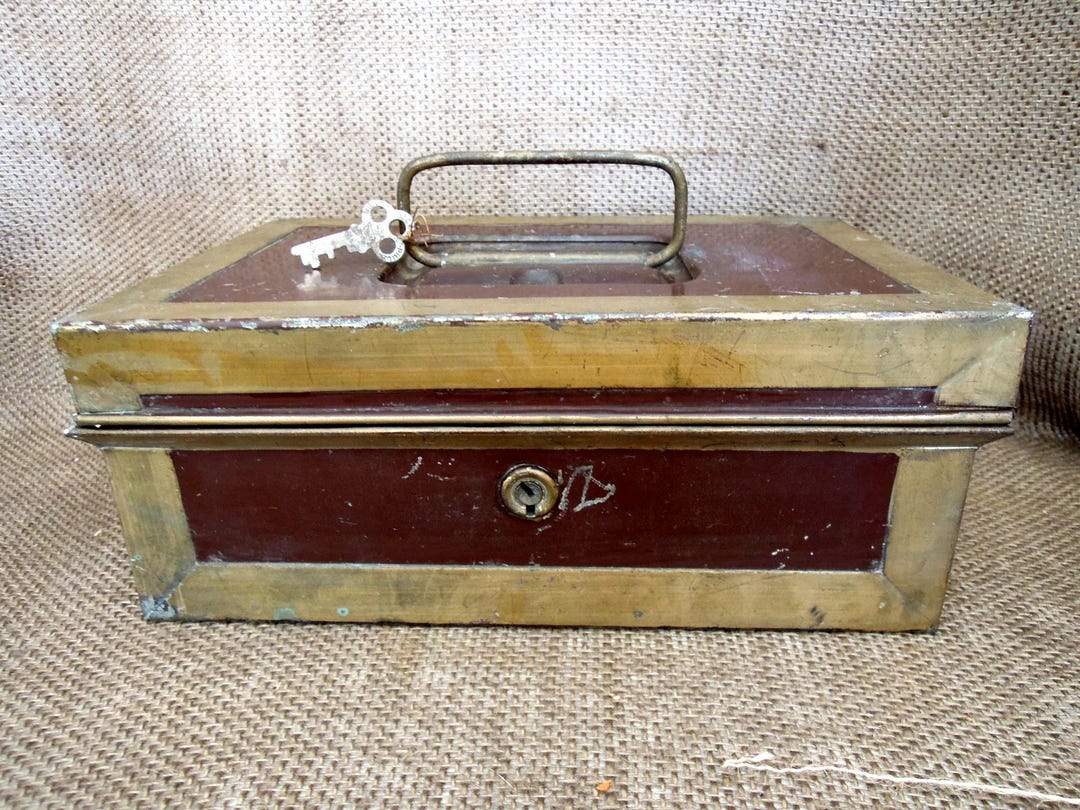 Vintage Metal Lock Box/vintage Lock Box/antique Metal Lock Box - Etsy