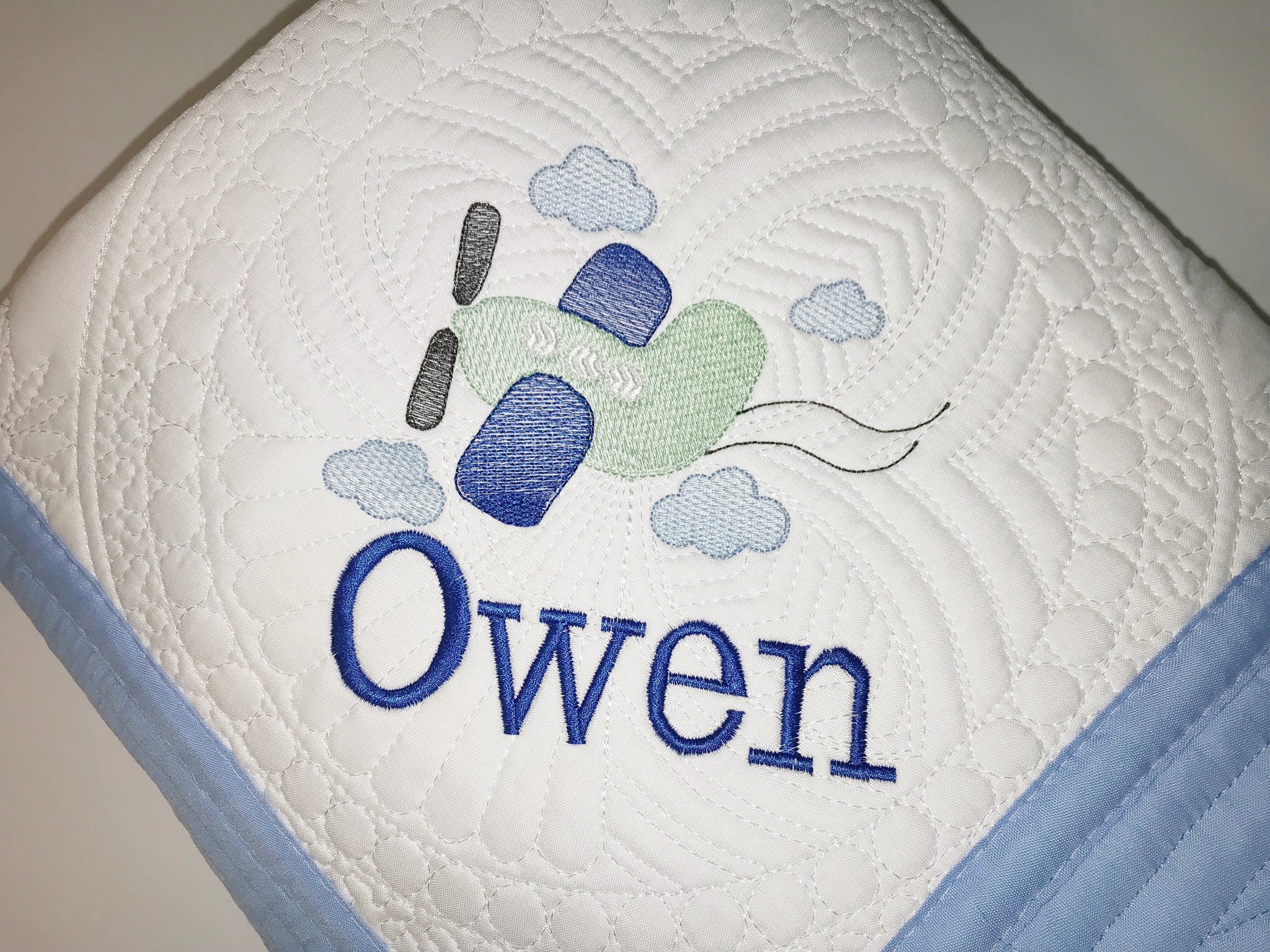 Personalized Baby Boy Airplane Heirloom Baby Quilt - Etsy