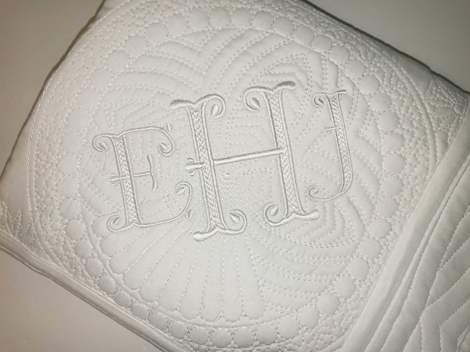 Heirloom Baby Quilt, Victorian Scroll Monogrammed Personalized Baby ...