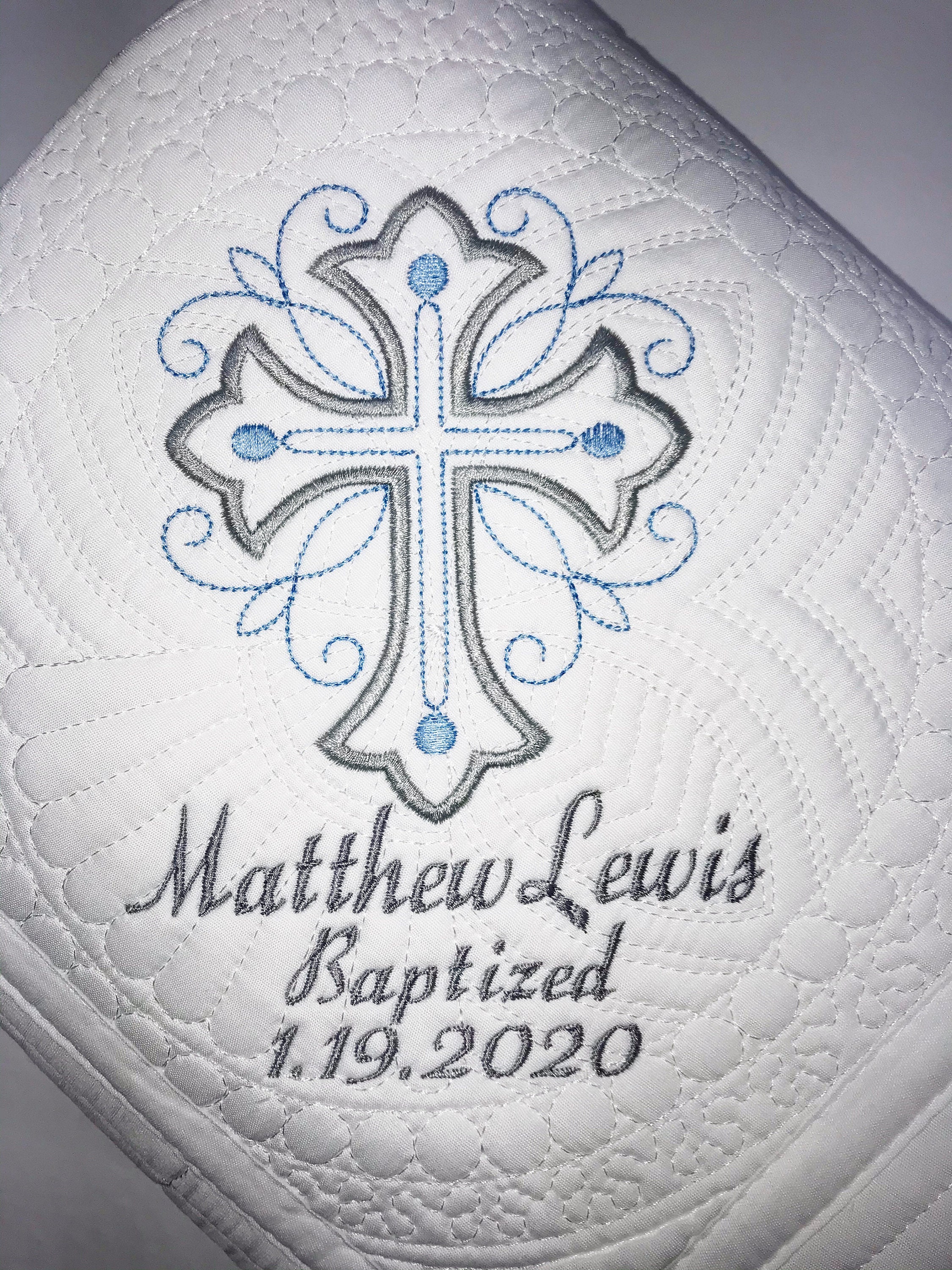 Personalized Baby Baptism/christening/cross Baby Quilt - Etsy