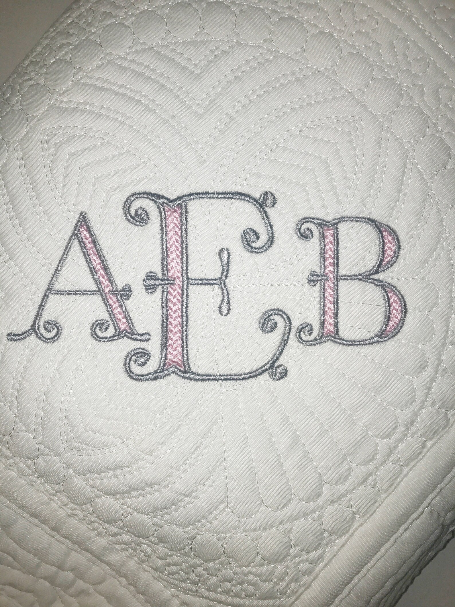 Heirloom Baby Quilt, Victorian Scroll Monogrammed Personalized Baby ...