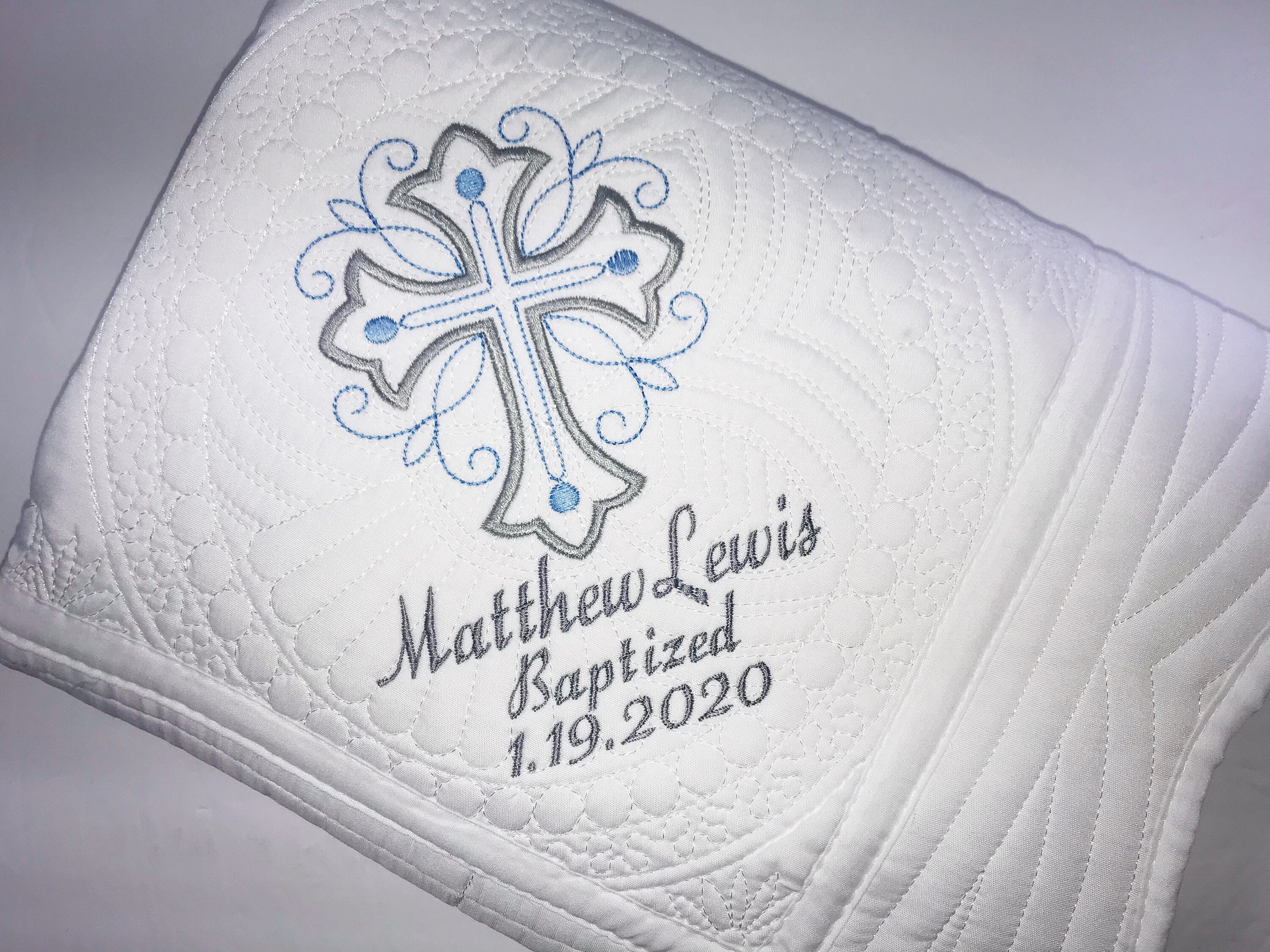 Personalized Baby Baptism/christening/cross Baby Quilt - Etsy